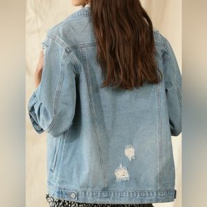 By Together | Jackets & Coats | Distressed Oversized Denim Jacket ...